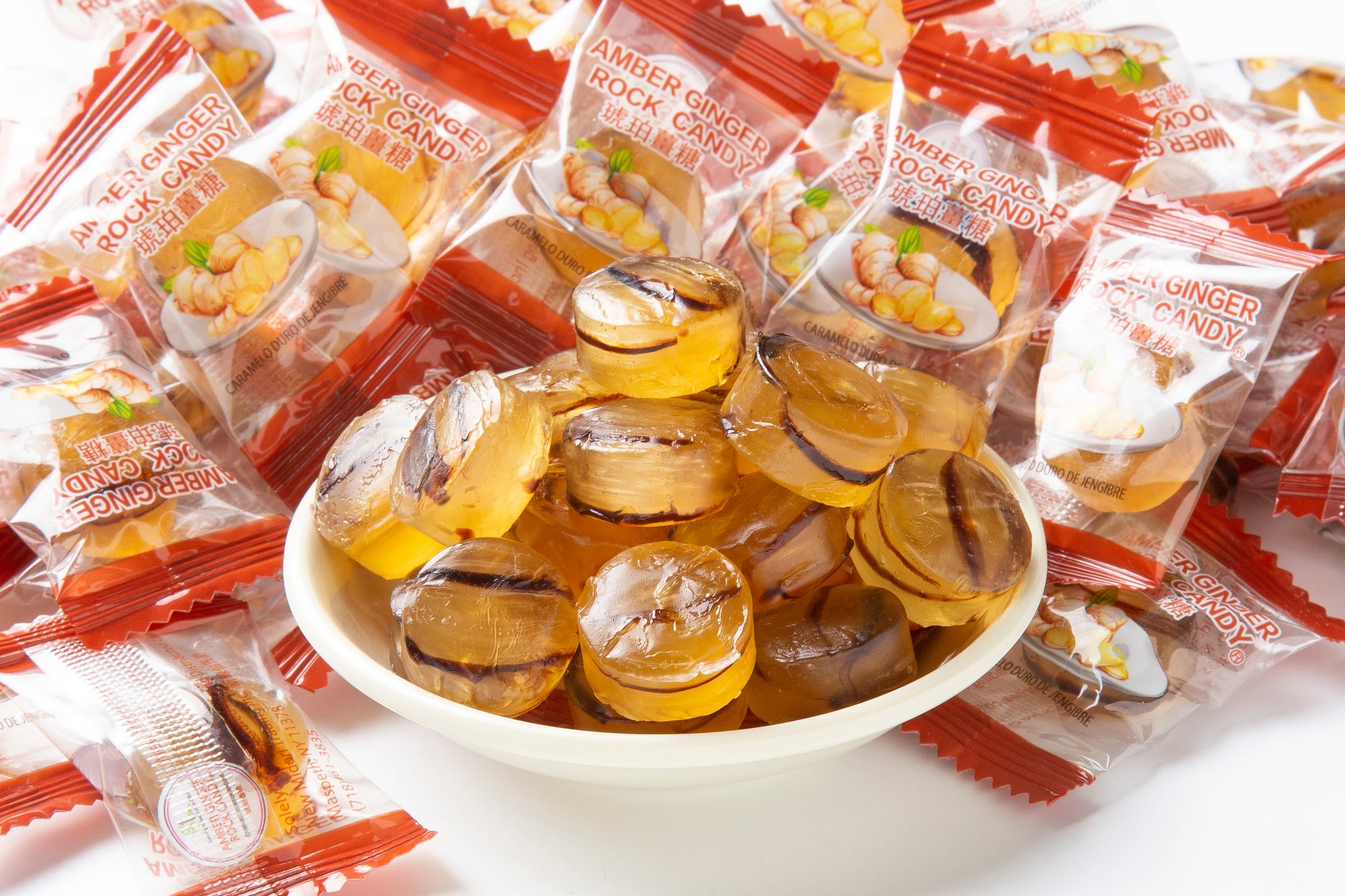Amber Ginger Rock® Candy - GT - GoTo Tea by New Midori Trading Inc.